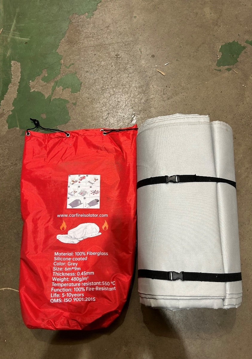 Reusable Electric/Hybrid Car Fire Blanket in 2 Sizes