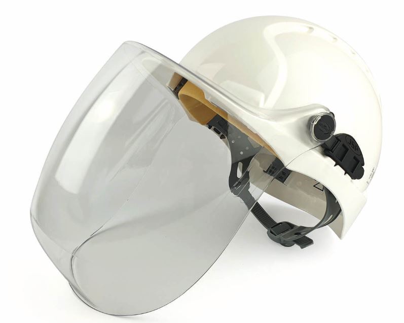 Class I Universal Helmet Mounted Face Shield and Helmet